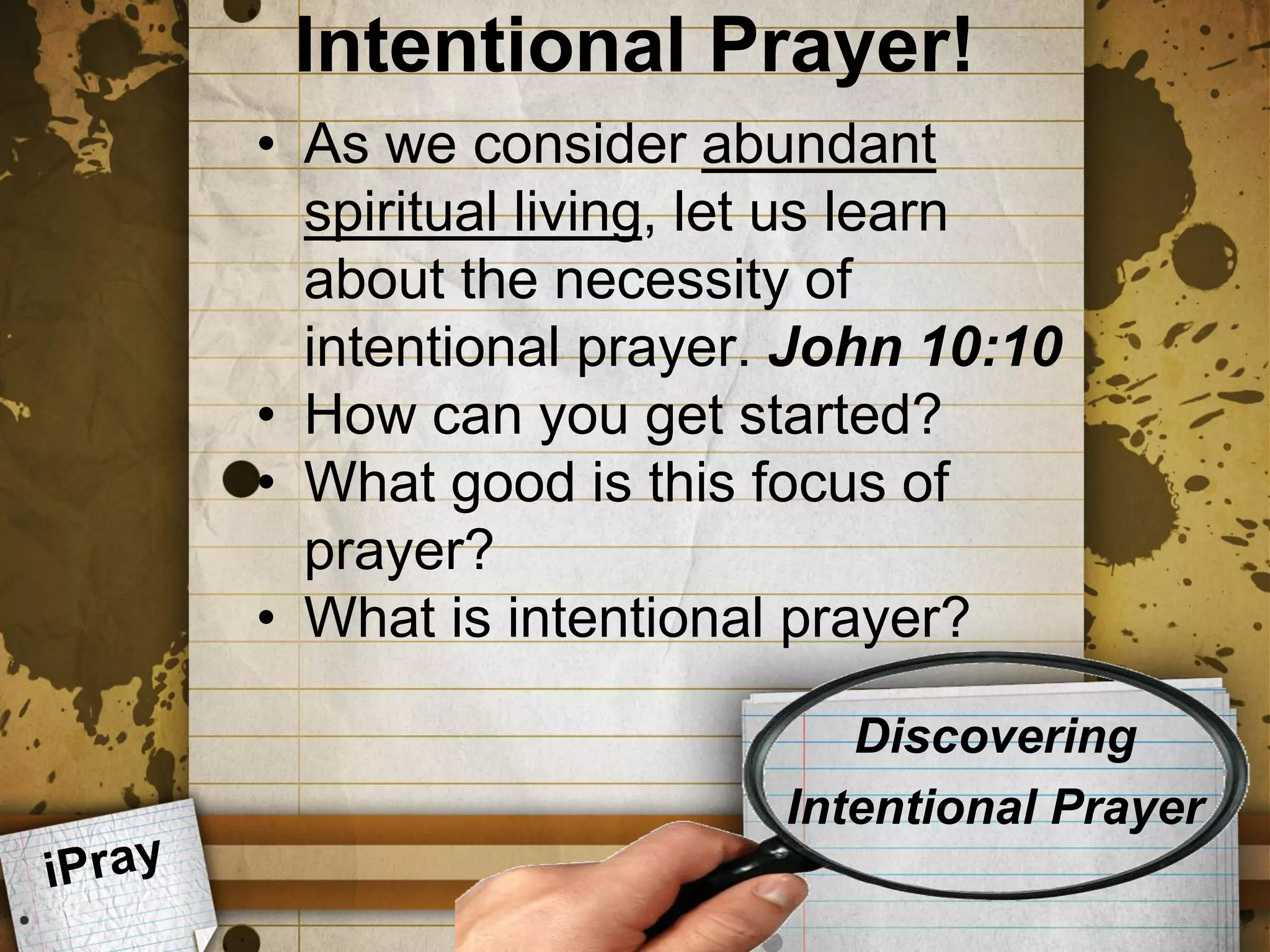 Ipray intentional prayer | PDF