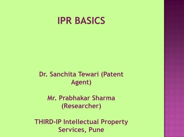 Ipr basics | PPT