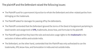 IPR CASE STUDY between COCA COLA vs BISLERI | PPTX