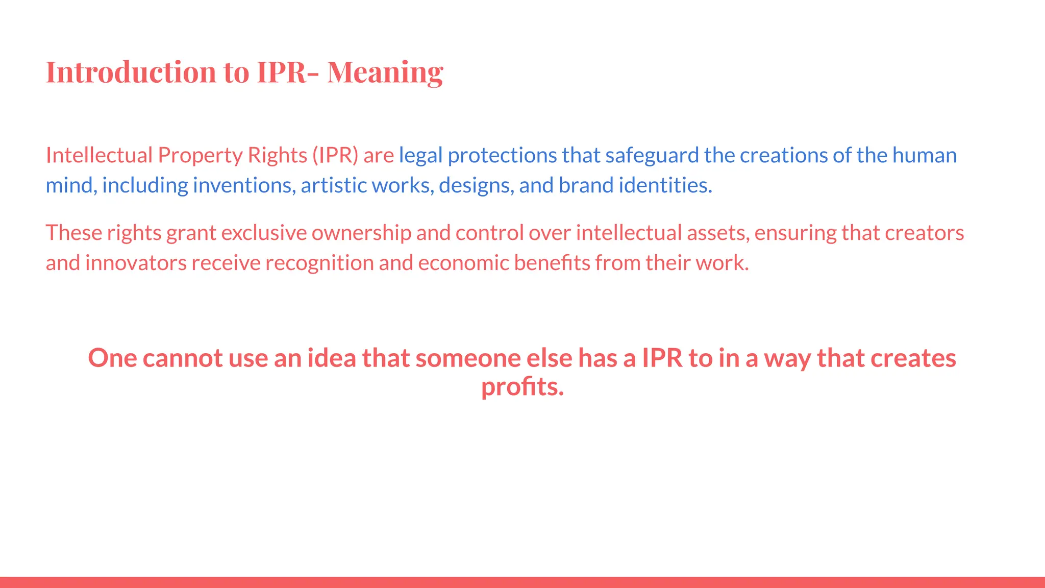 IPR & ETHICS introduction and understanding of it | PDF