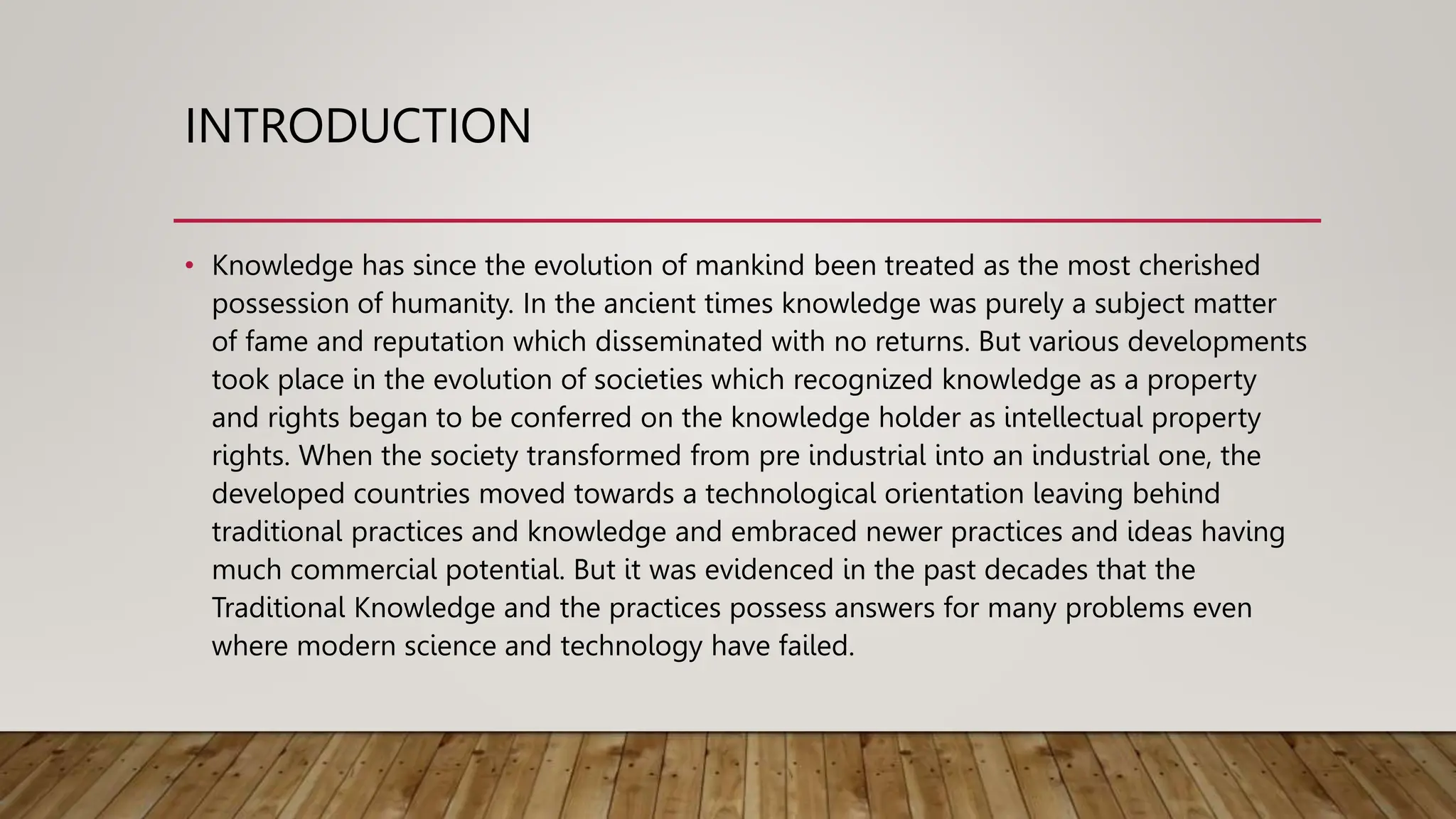 ipr with reference to traditional knowledge | PPTX
