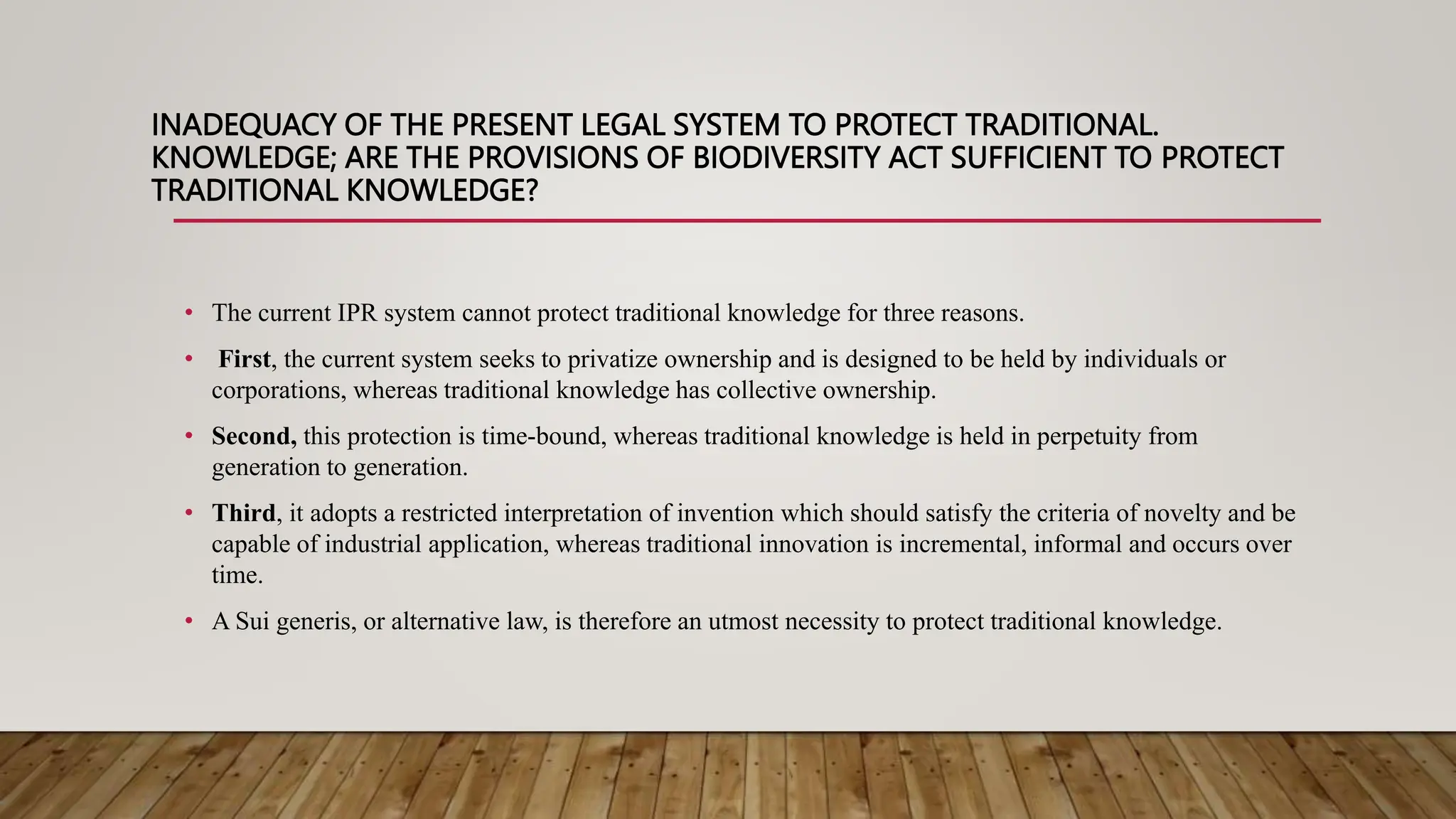 ipr with reference to traditional knowledge | PPTX