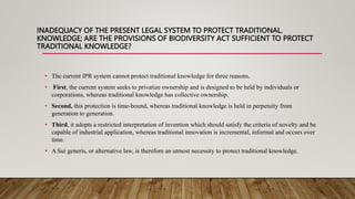 ipr with reference to traditional knowledge | PPTX