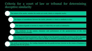 Deceptive similarity under trademark | PPTX