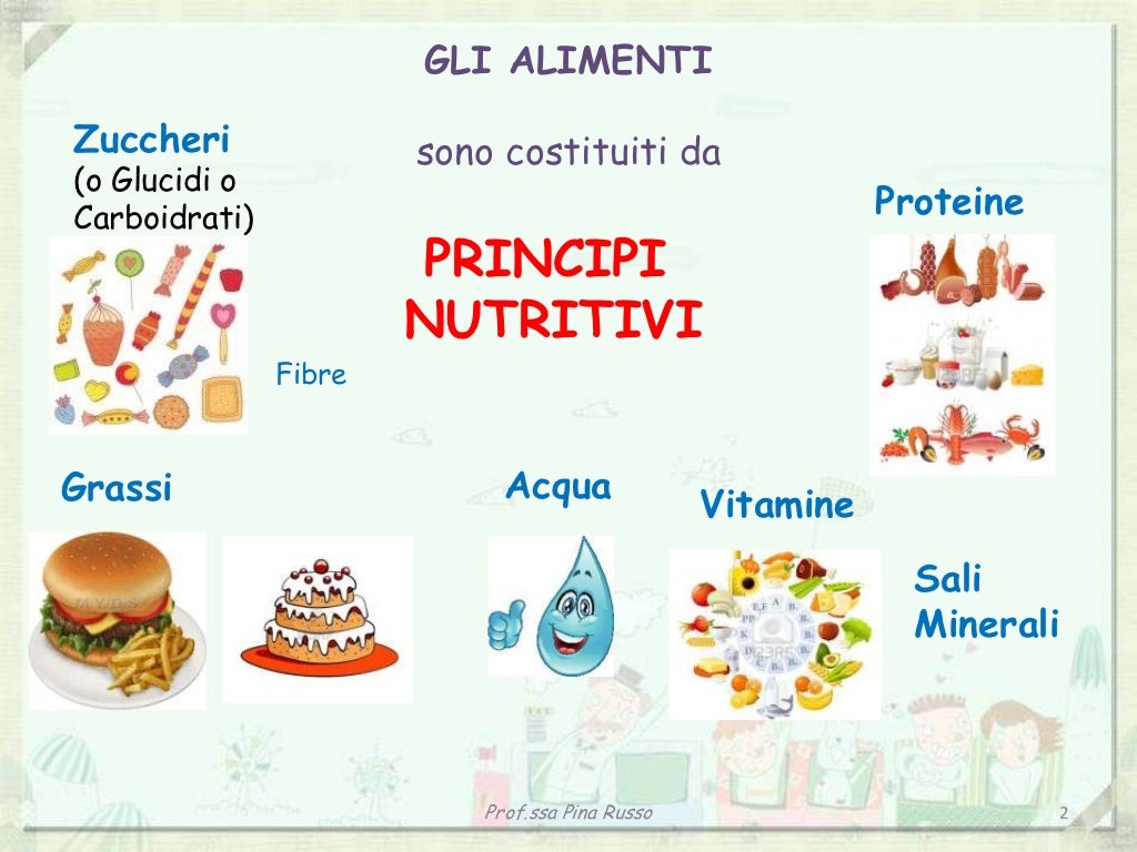 I principi nutritivi