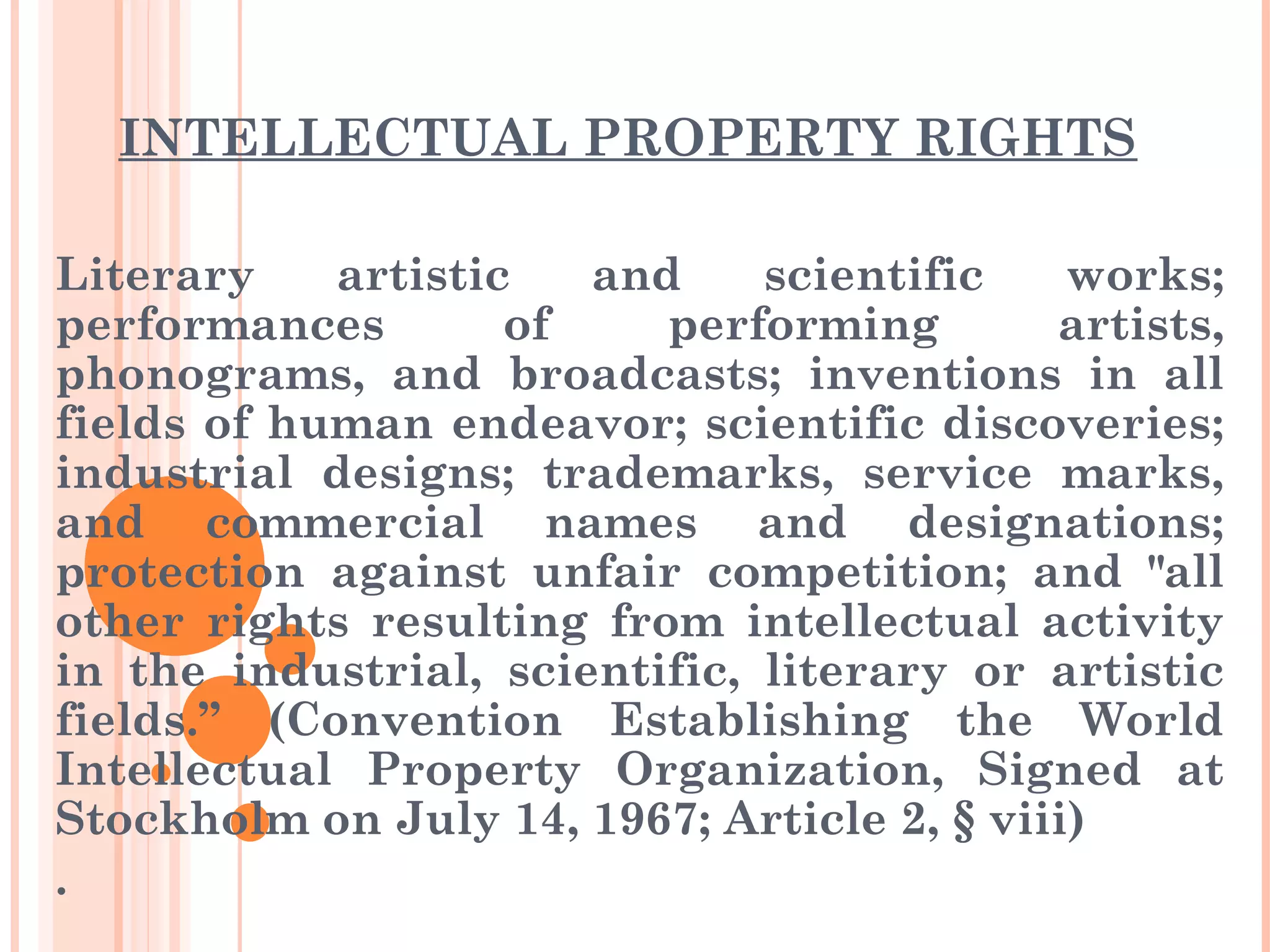 Introduction to Intellectual Property Rights | PPT