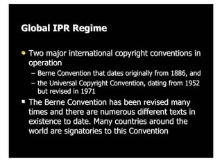 IPR, IT and Development - Alternative Perspectiives on Intellectual ...
