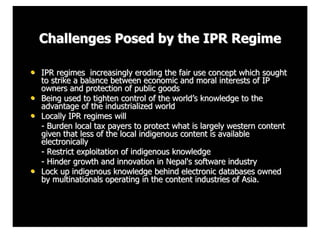 IPR, IT and Development - Alternative Perspectiives on Intellectual ...