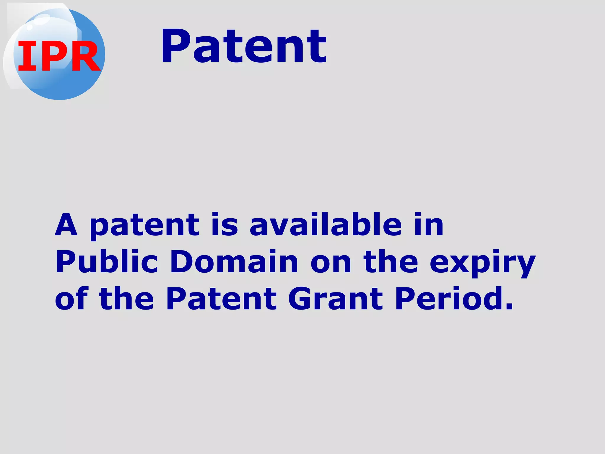 Intellectual property Right (IPR) - Patent | PPT