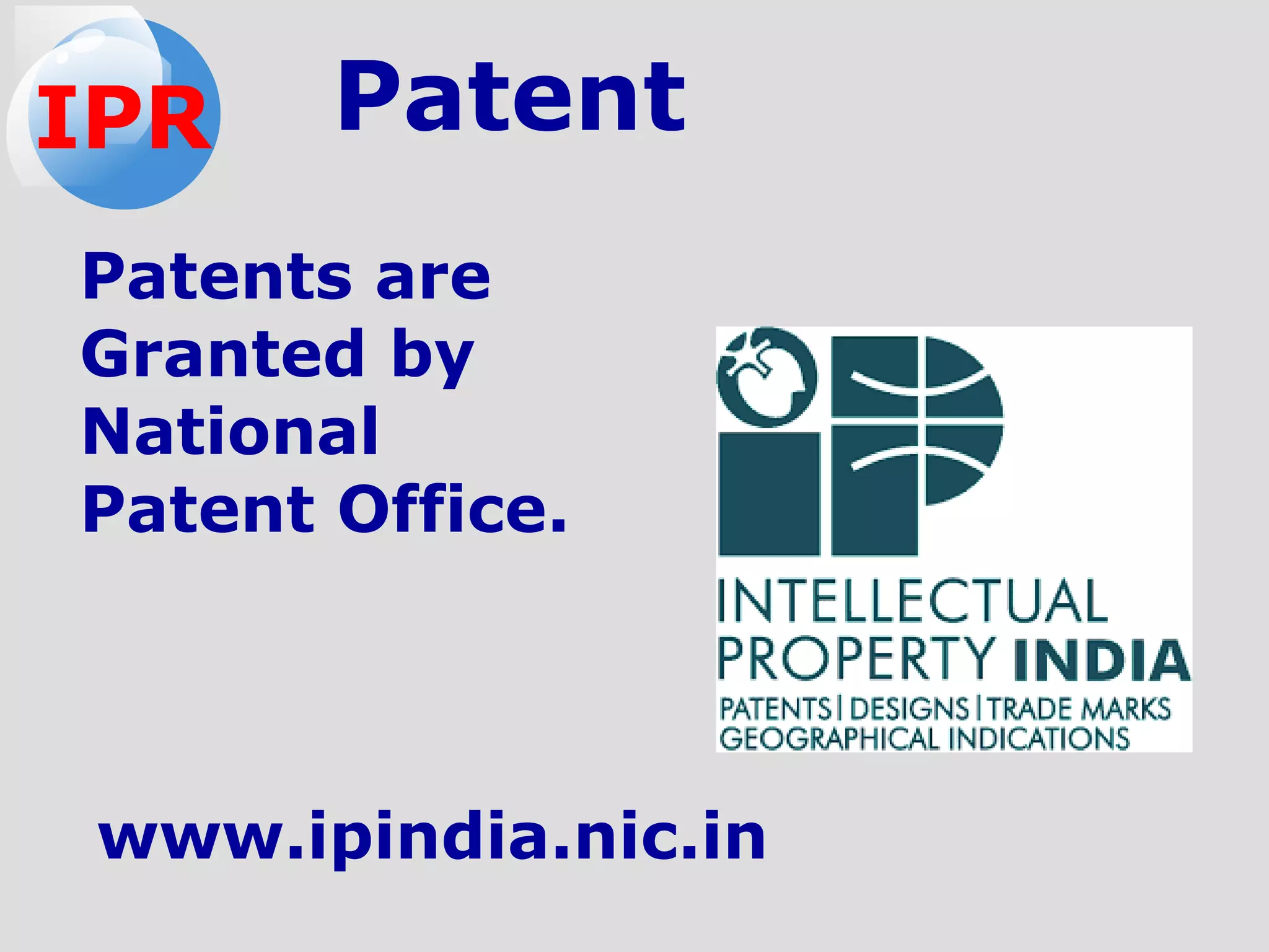 Intellectual property Right (IPR) - Patent | PPT