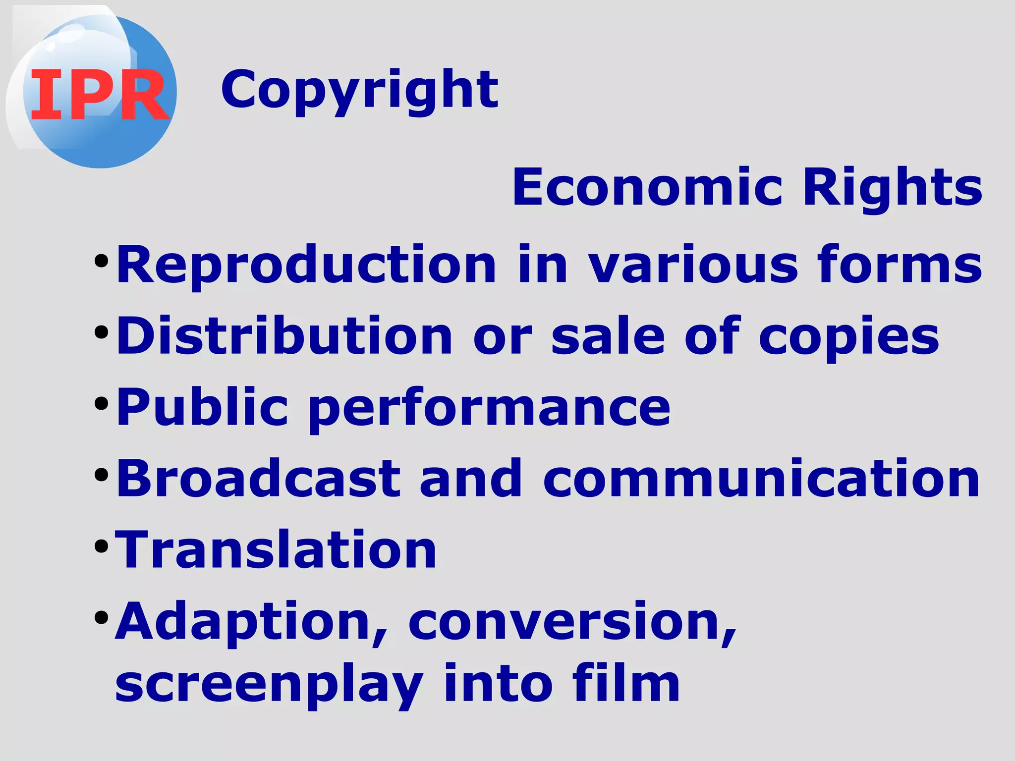 Intellectual Property Right (IPR) - Copyright and Related Rights | PDF