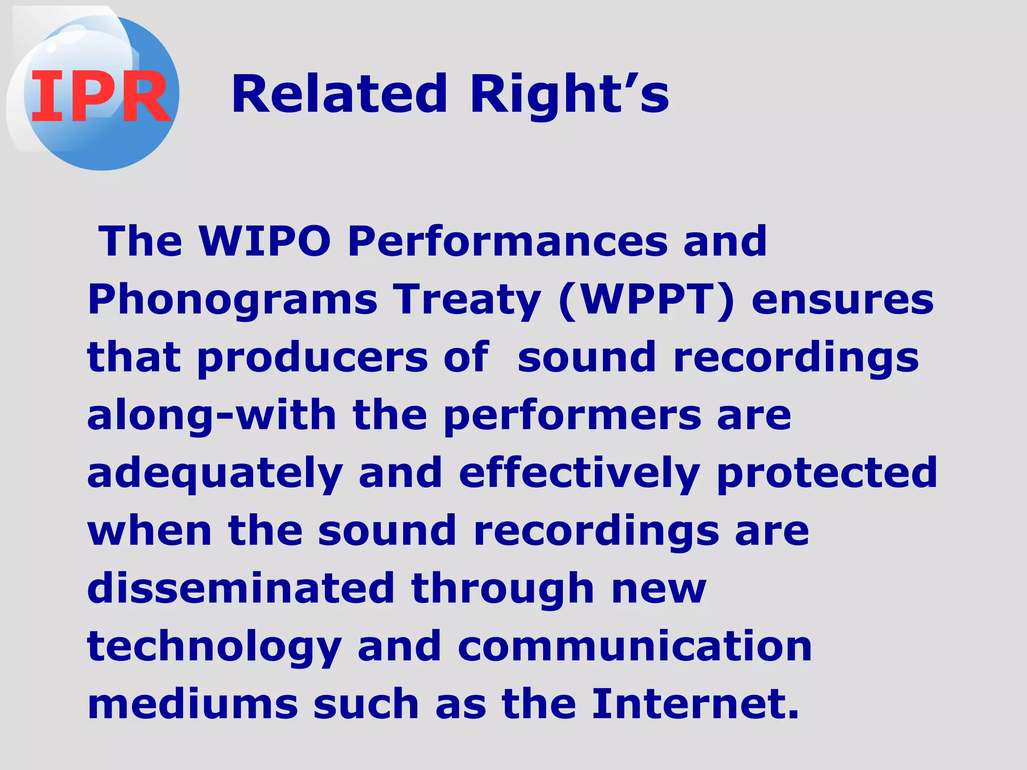 Intellectual Property Right (IPR) - Copyright and Related Rights | PDF