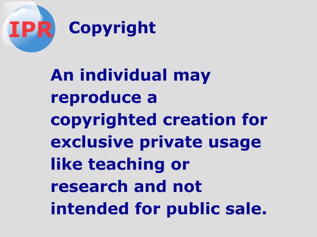 Intellectual Property Right (IPR) - Copyright and Related Rights | PDF ...