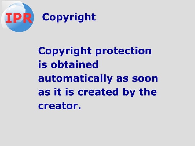 Intellectual Property Right (IPR) - Copyright and Related Rights | PDF ...