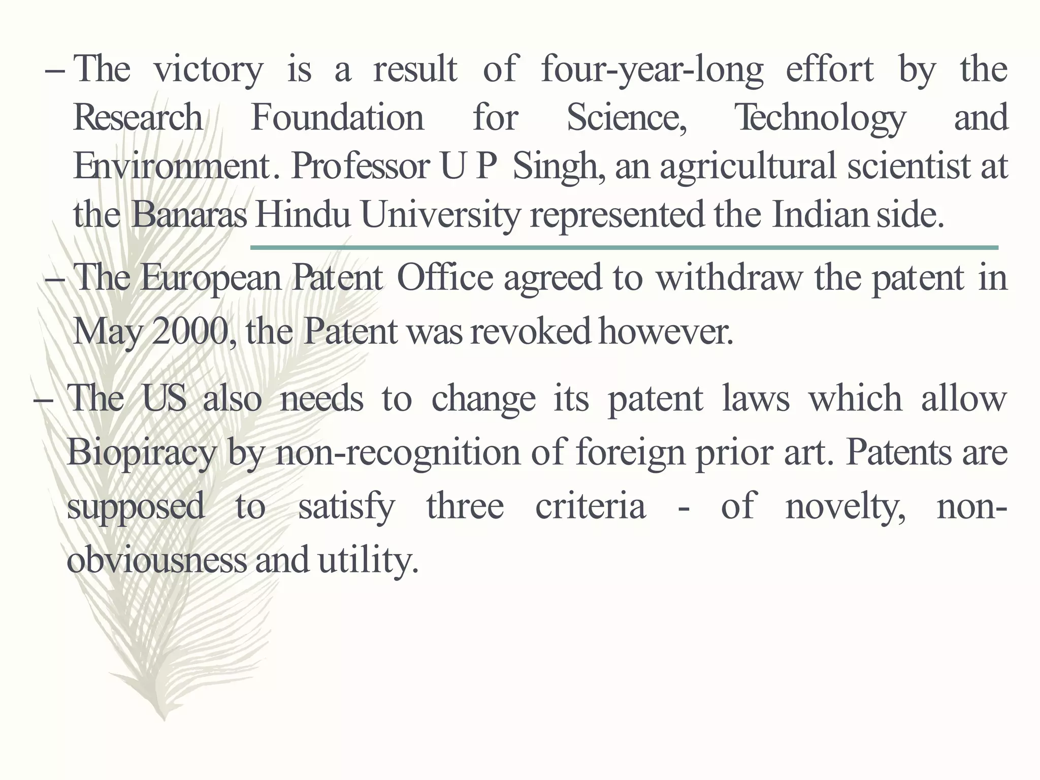 Ipr neem patent | PPTX