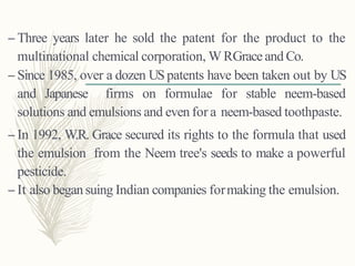 Ipr neem patent | PPTX
