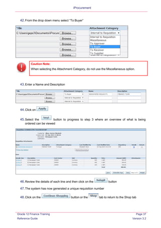 iProcurement Reference Guide | PDF