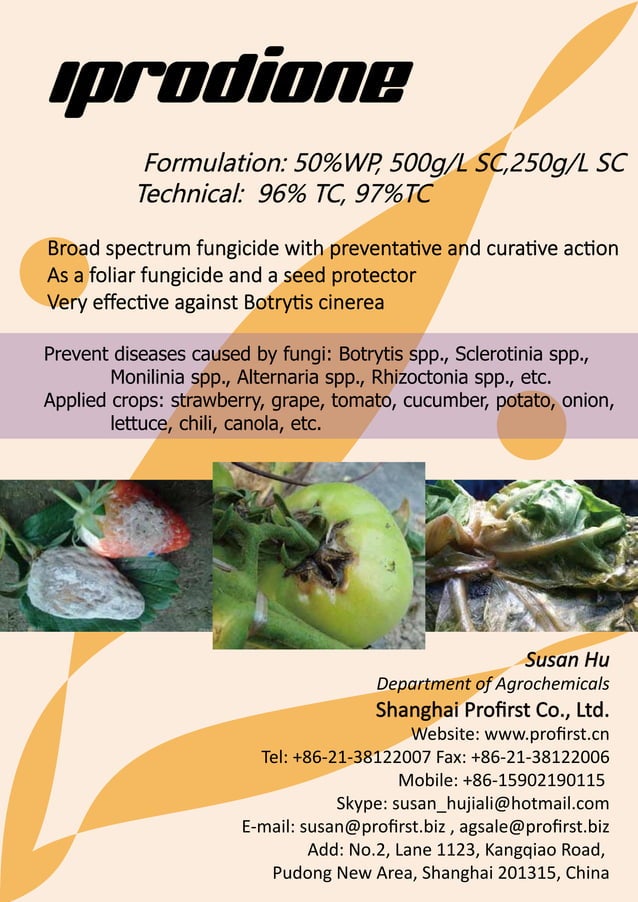 Iprodione - fungicide against Botrytis cinera on strawberry | PDF