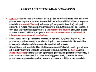 I Profili Dei Dieci Grandi Economisti | PPT