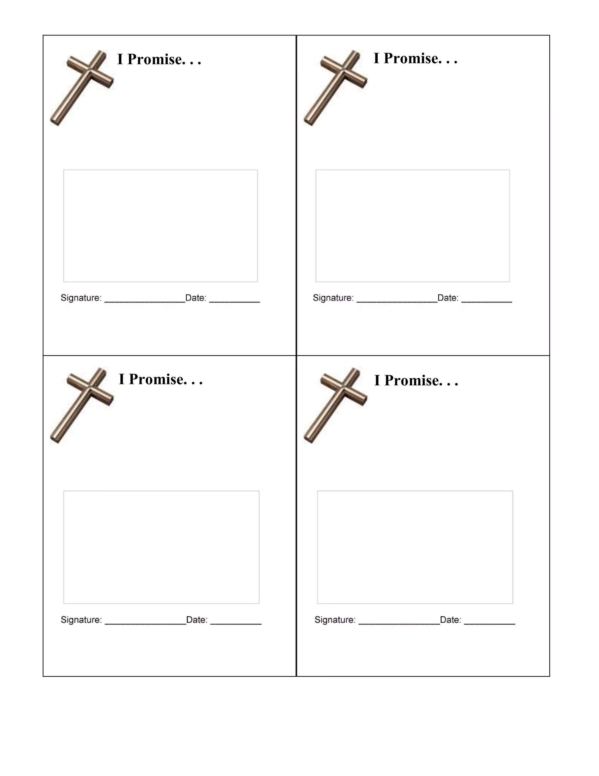 I promise cards | PDF