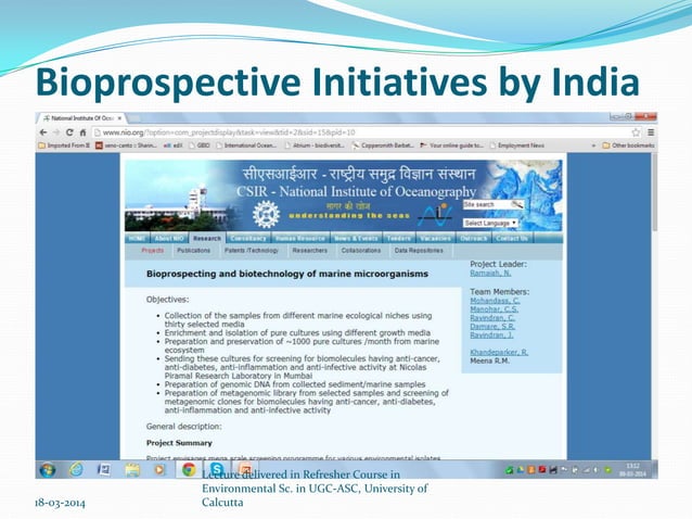 IPR on MGR: Biodiscovery to Bioprospecting and Question of Ownership | PPT