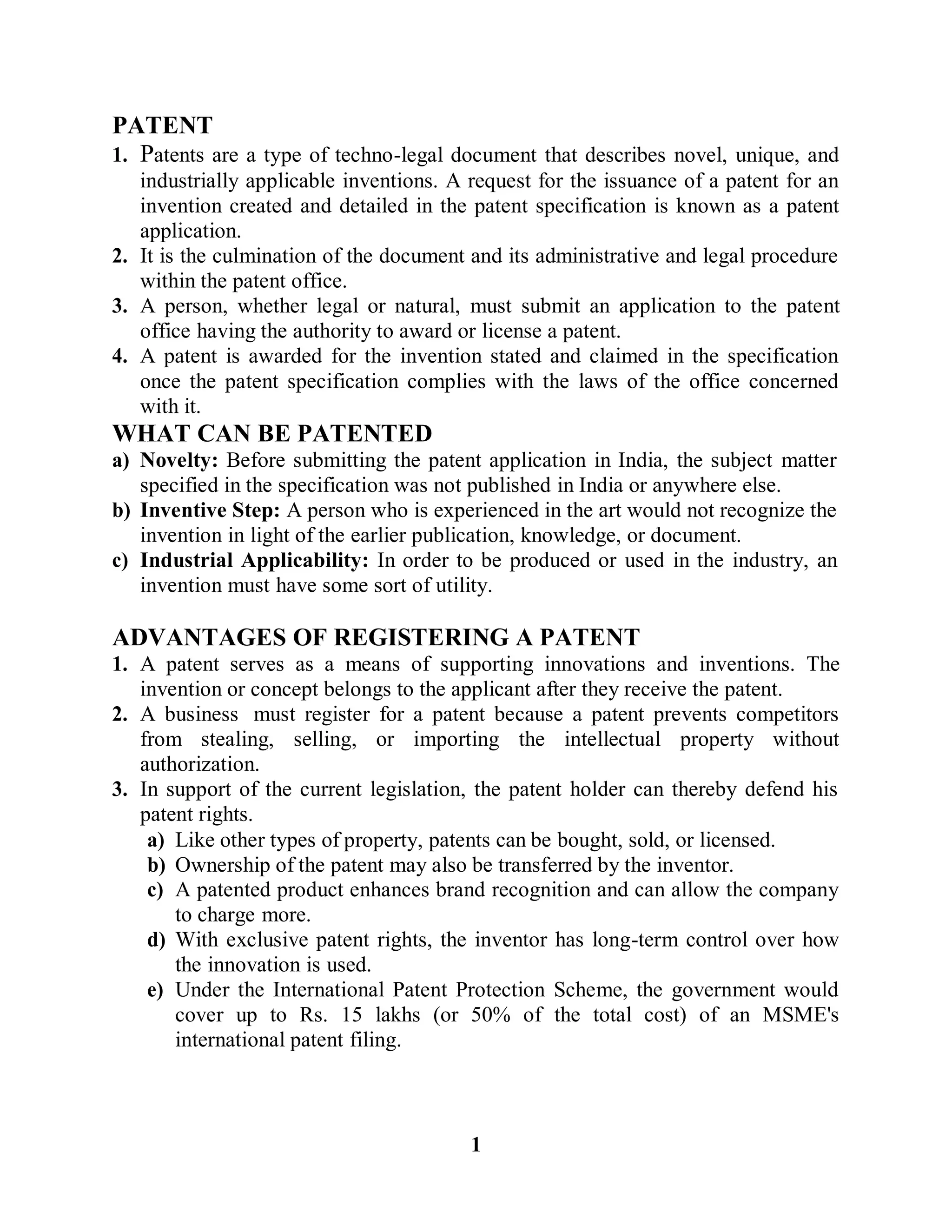 IPR_Patent, Trademark, Copyrights | PDF