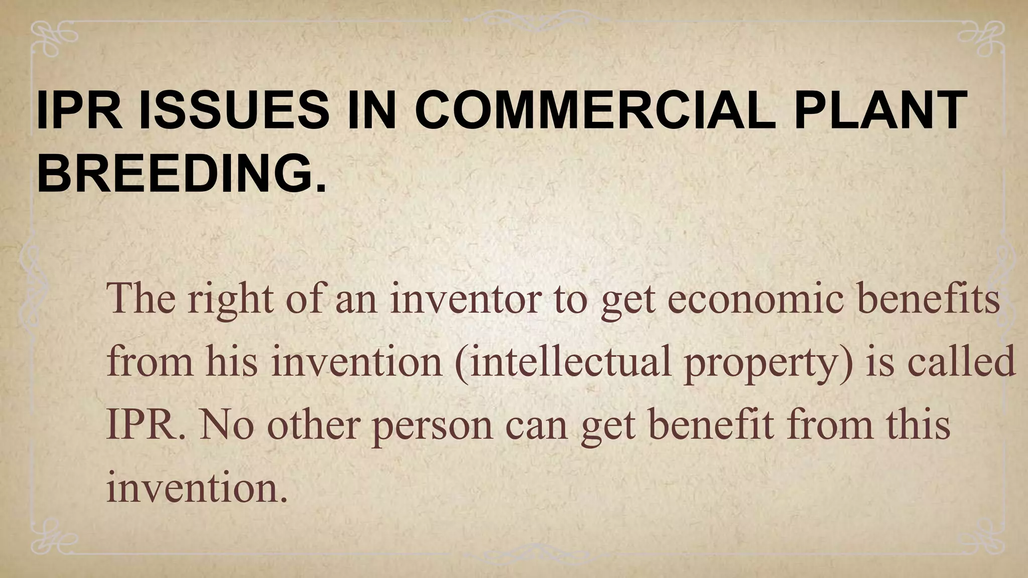 IPR in breeding | PPTX