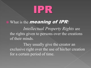 Ipr meaning store