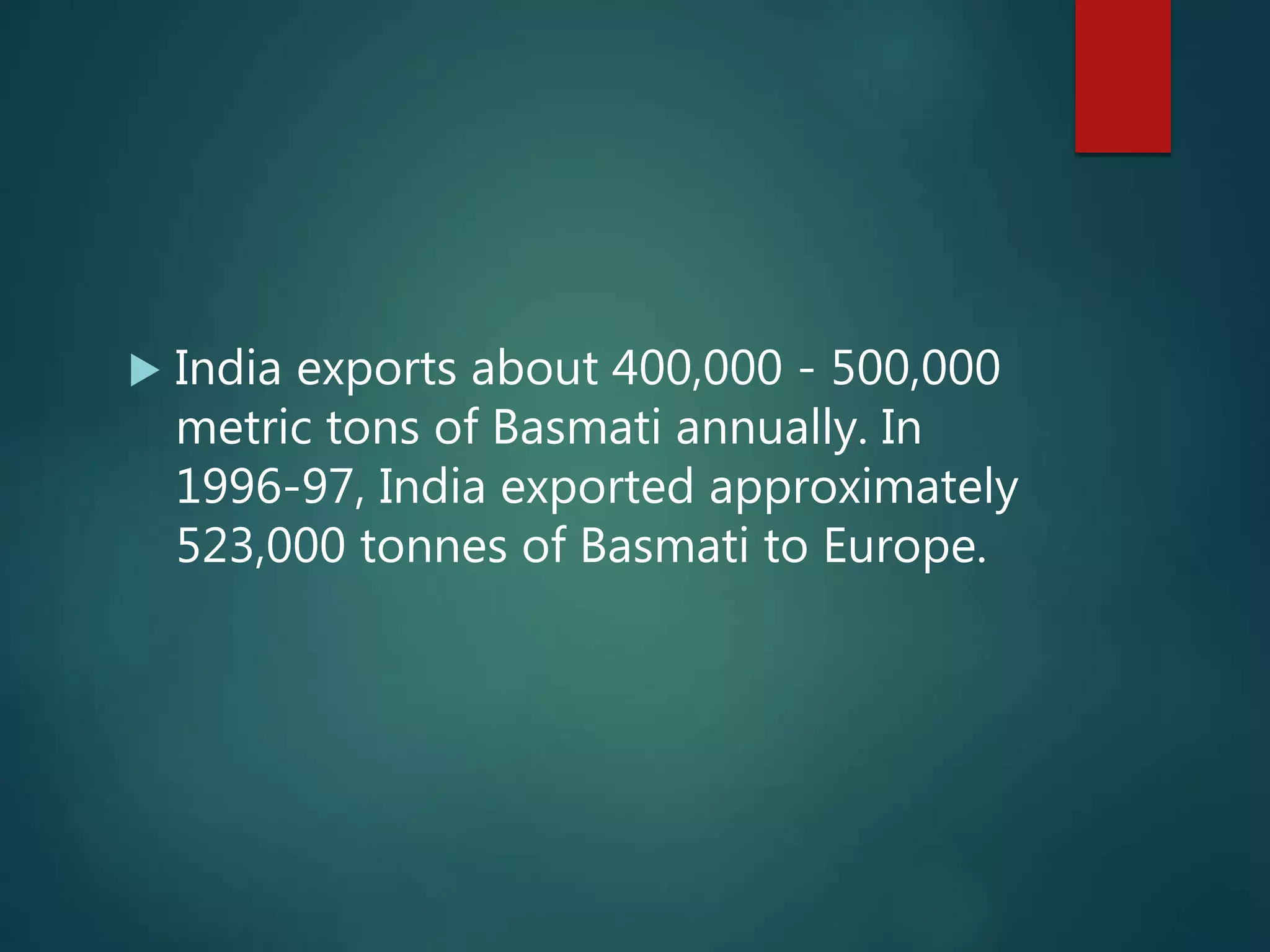 Case Study on Basamati Rice Patent Battle | PPTX