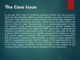 Case Study on Basamati Rice Patent Battle | PPTX