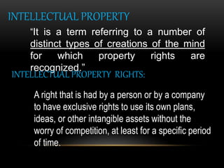 Intellectual Property Rights presentation | PPTX