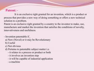 INTELLECTUAL PROPERTY RIGHT(IPR) | PPTX