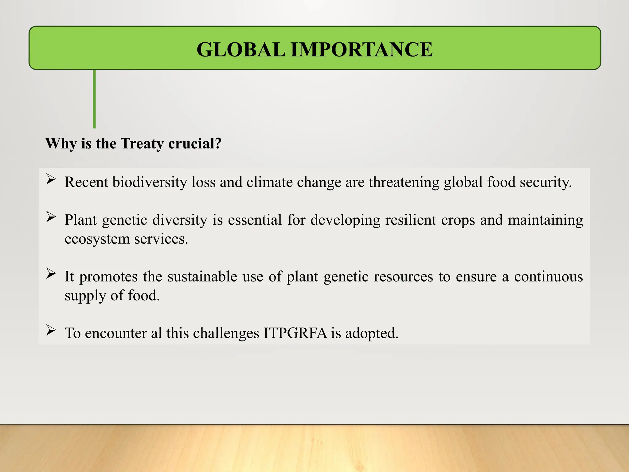 ipr presentation IPTGFRA TREATY and their scope advantage | PPT