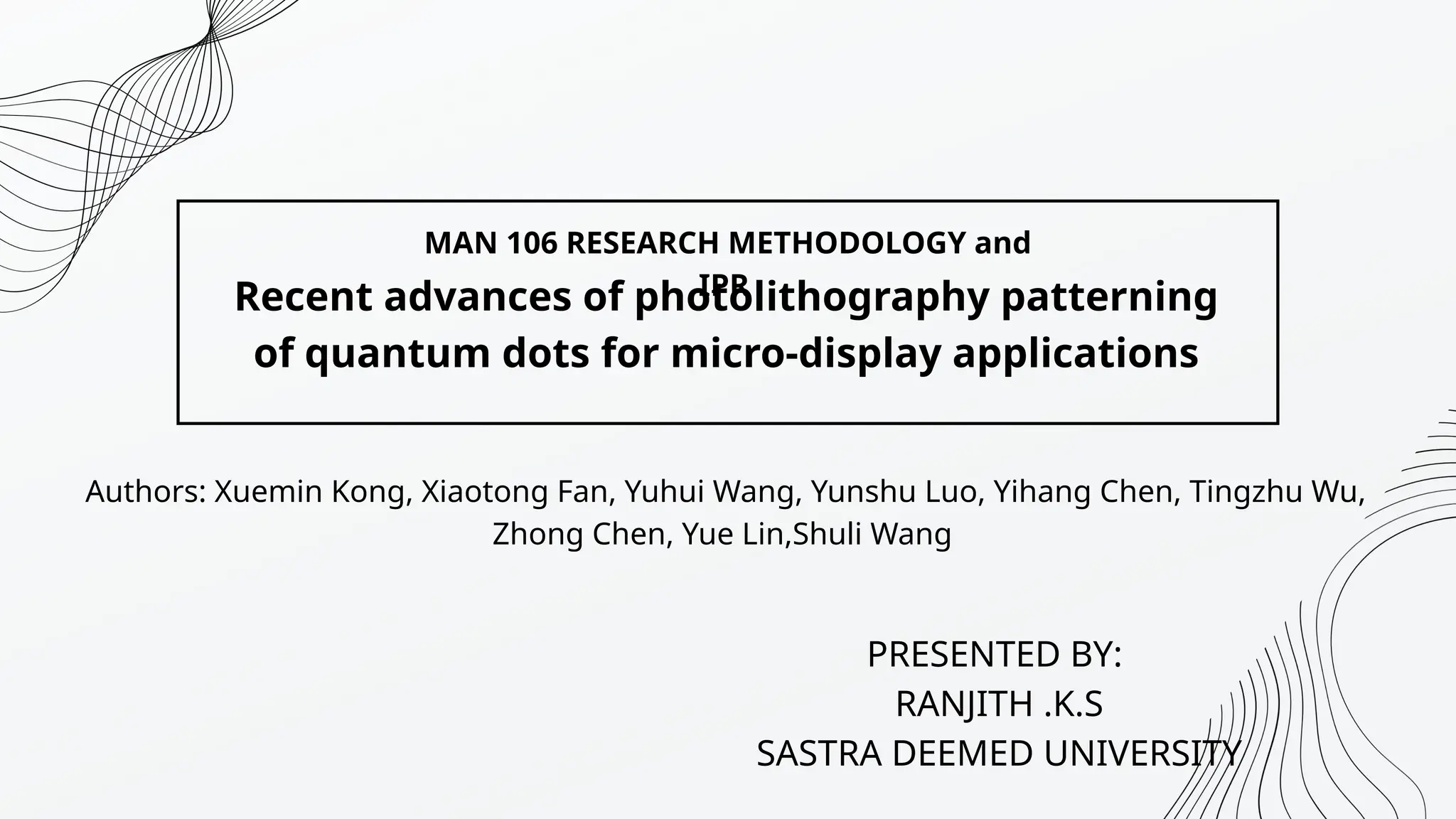 Recent advances of photolithography patterning of quantum dots for micro-display applications ...