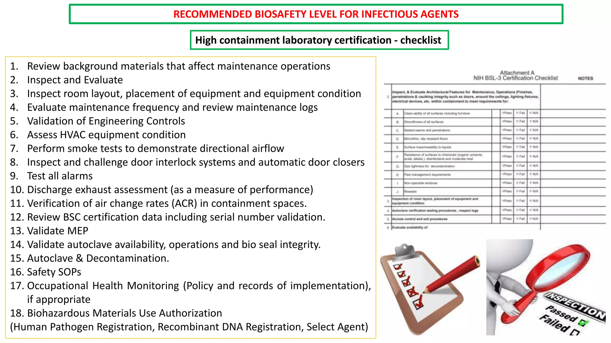 Recommended Biosafety level for Infectious Agents and Infected Animals ...