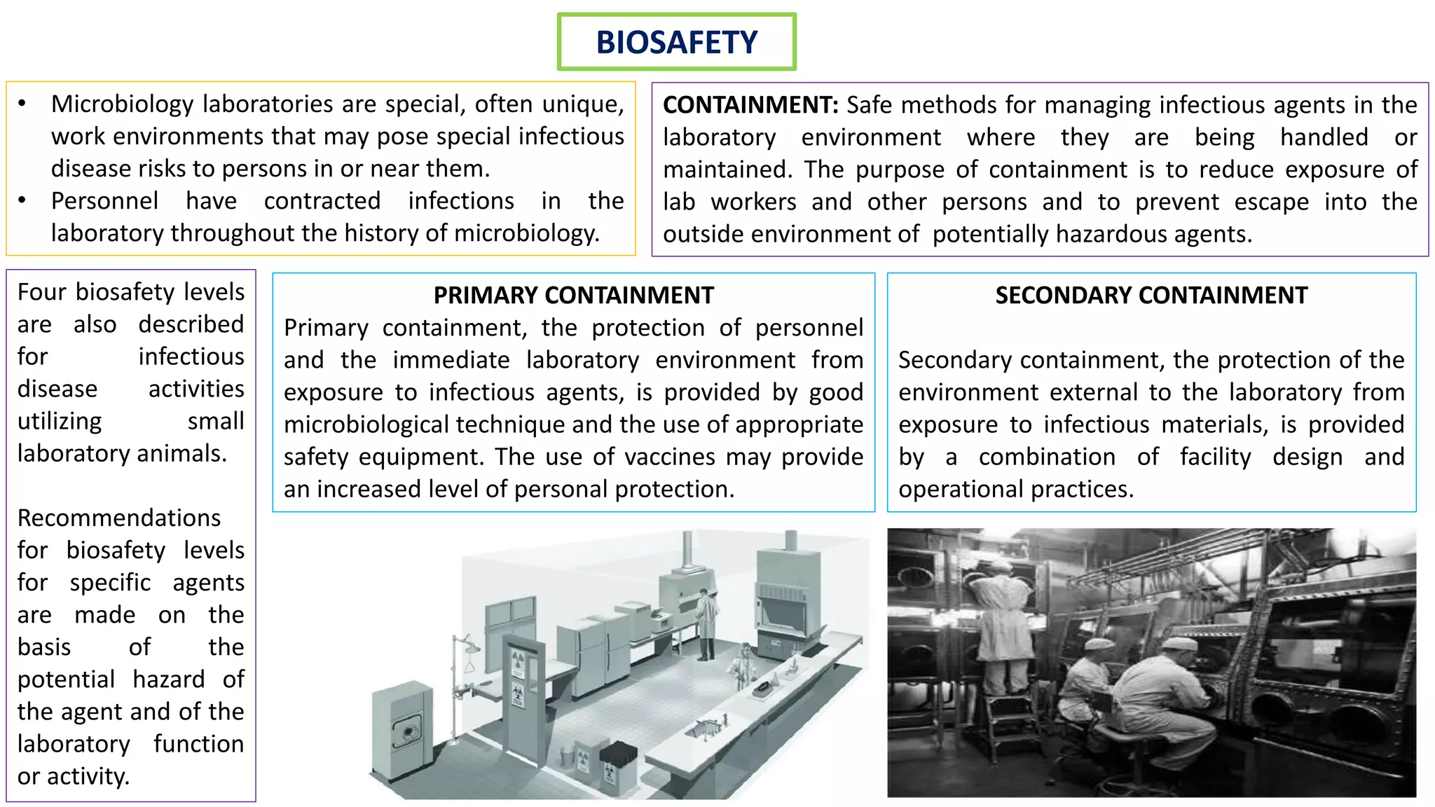 Recommended Biosafety level for Infectious Agents and Infected Animals | PPTX