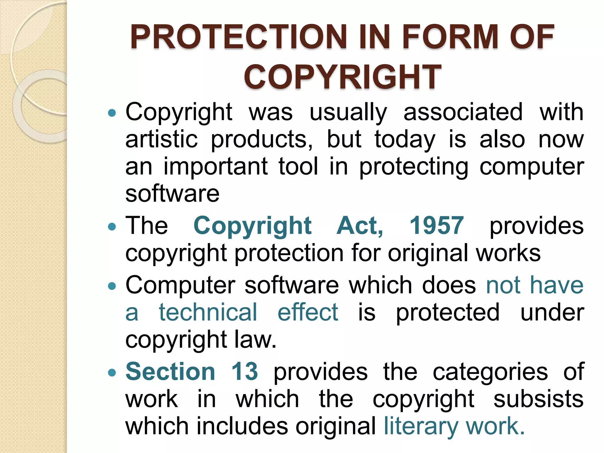 IPR protection to computer softwares | PPTX
