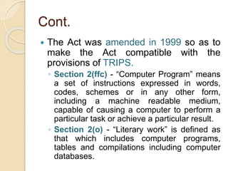IPR protection to computer softwares | PPTX