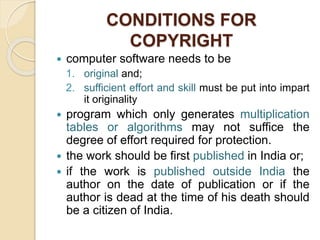 IPR protection to computer softwares | PPTX