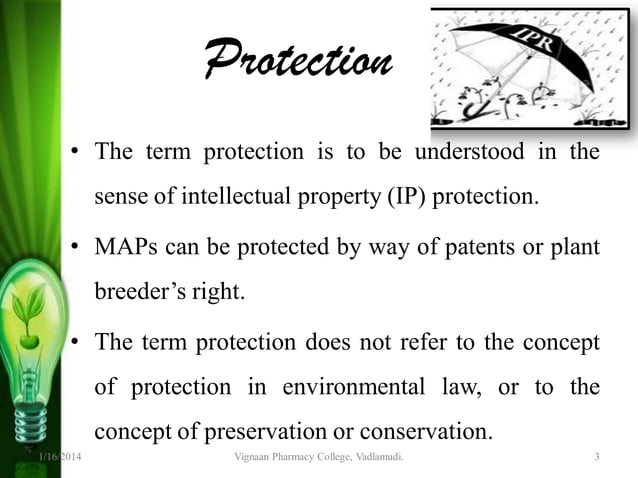 IPR protection of plants | PPT