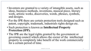 INTELLECTUAL PROPERTY RIGHTS (IPR) PPT | PPTX