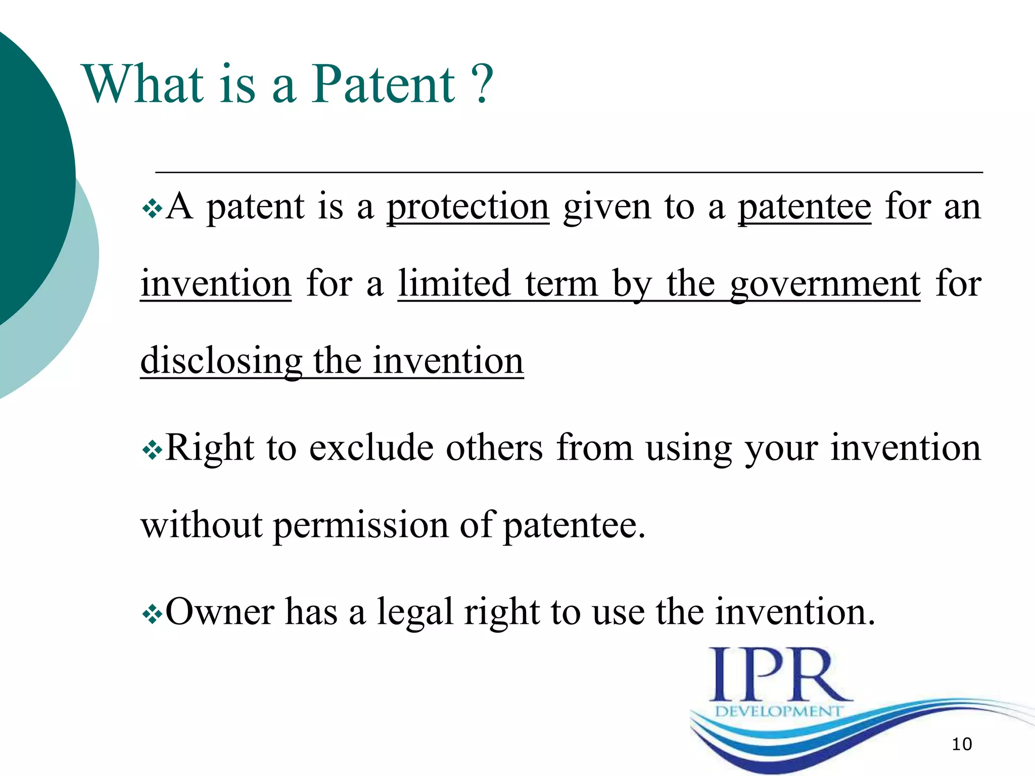 Basics of IPRs by Dr. sujit kumar | PPT