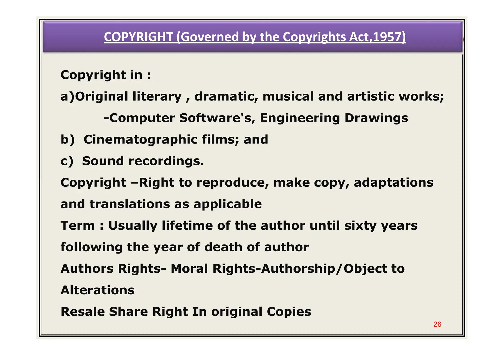 Intellectual property rights presentation | PPTX