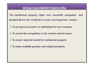 Intellectual property rights presentation | PPTX