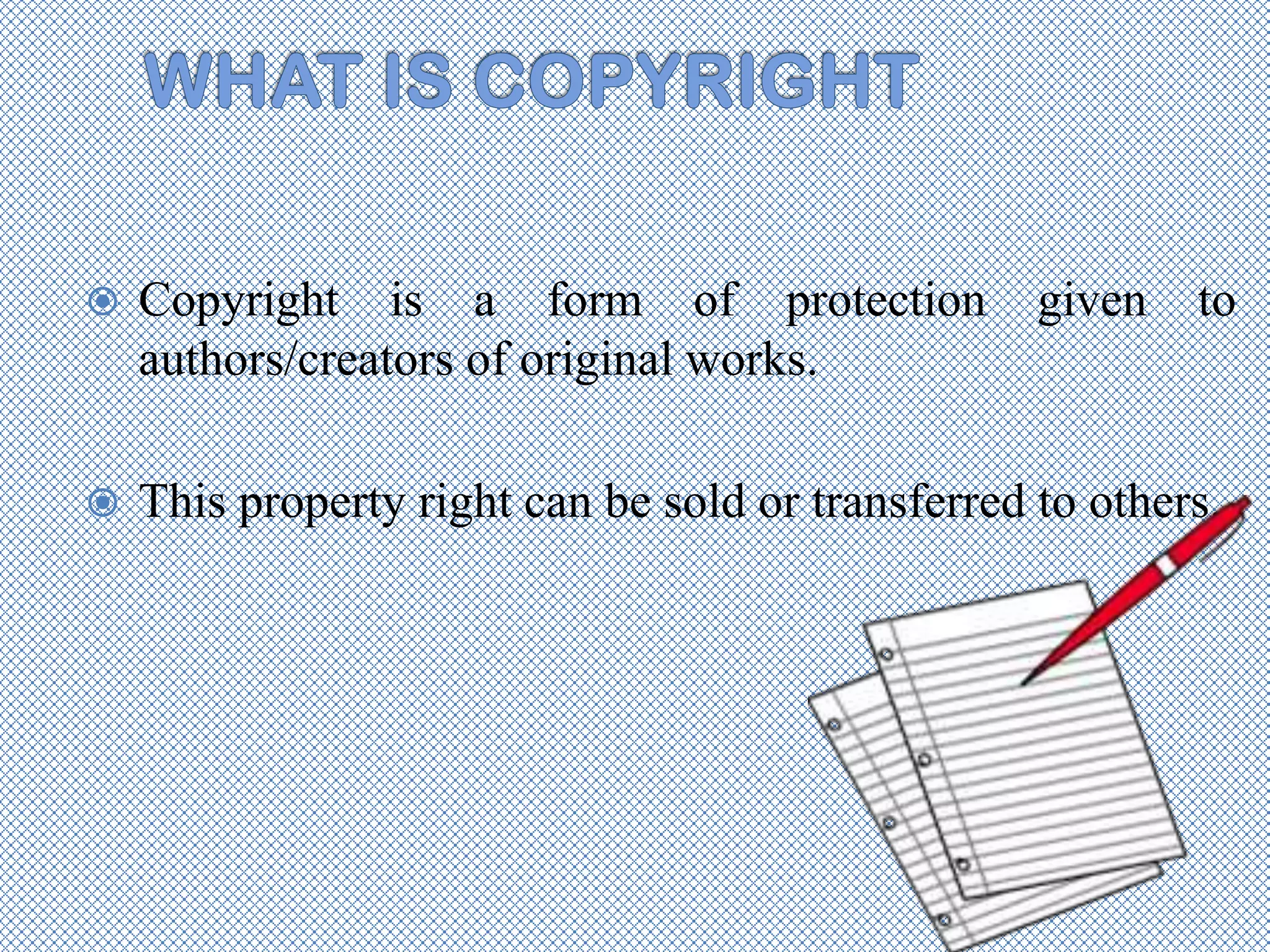 PATENTS AND COPYRIGHT | PPTX