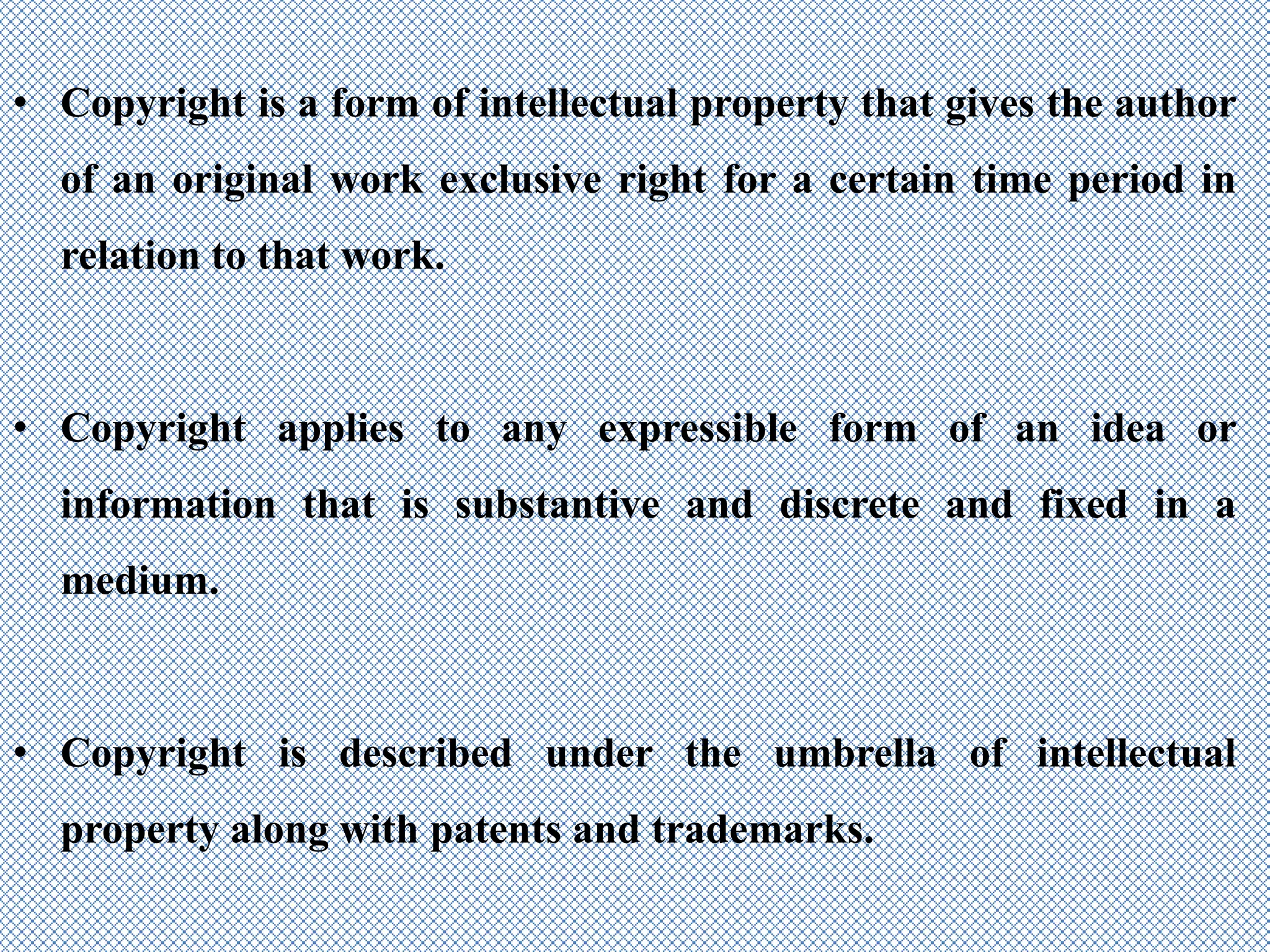 PATENTS AND COPYRIGHT | PPTX