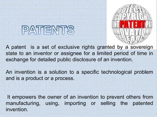 PATENTS AND COPYRIGHT | PPTX