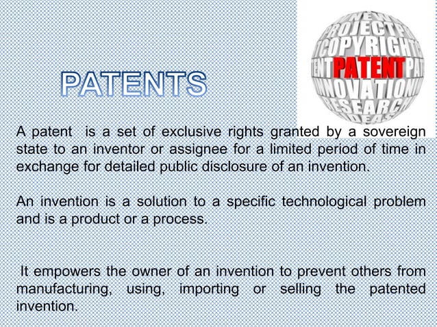 PATENTS AND COPYRIGHT | PPTX