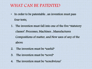 PATENTS AND COPYRIGHT | PPTX