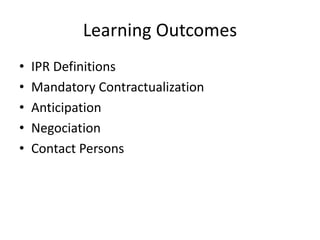 Ipr training session | PPTX
